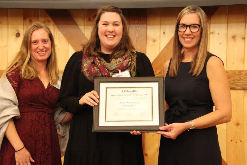 Abby Murphy, PA-C Receives Unsung Hero Award - UW Family Medicine
